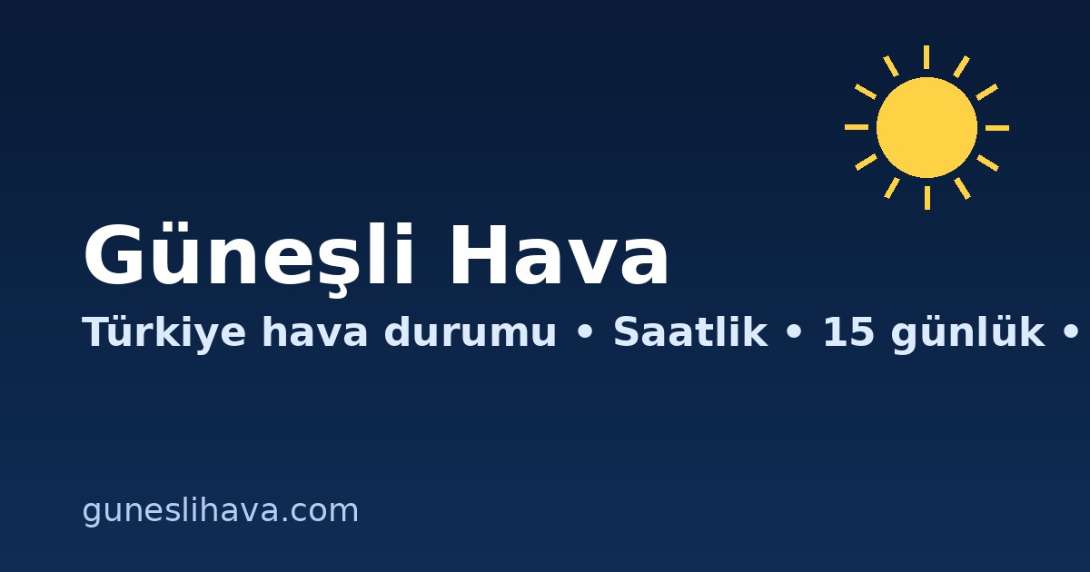 Konak (İzmir) Hava Durumu | Bugün, Saatlik ve 15 Günlük Tahmin